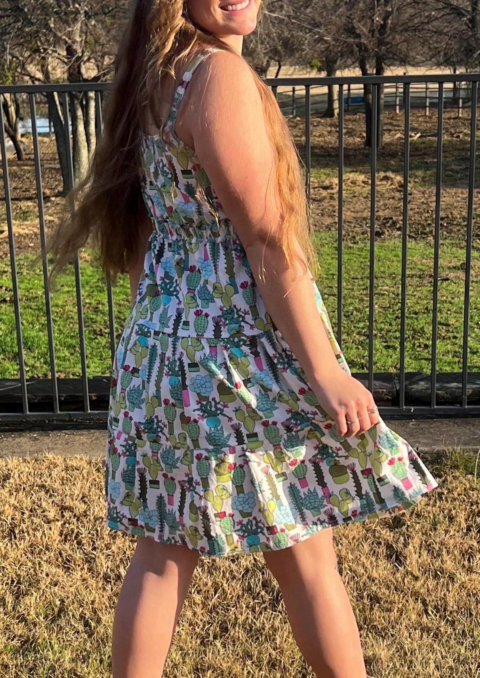 Women’s Cactus Plant Sun Dress - Etsy