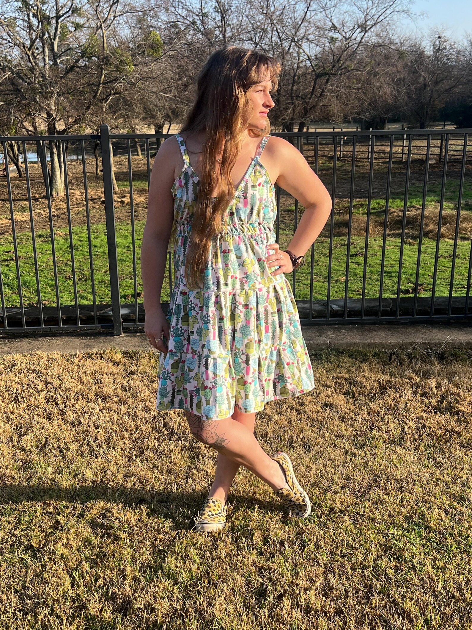 Women’s Cactus Plant Sun Dress - Etsy