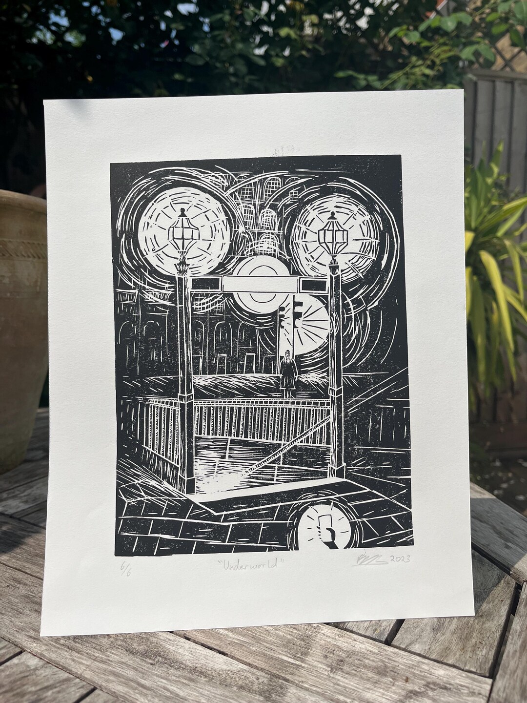 London Underground Hand Printed Linocut - Etsy
