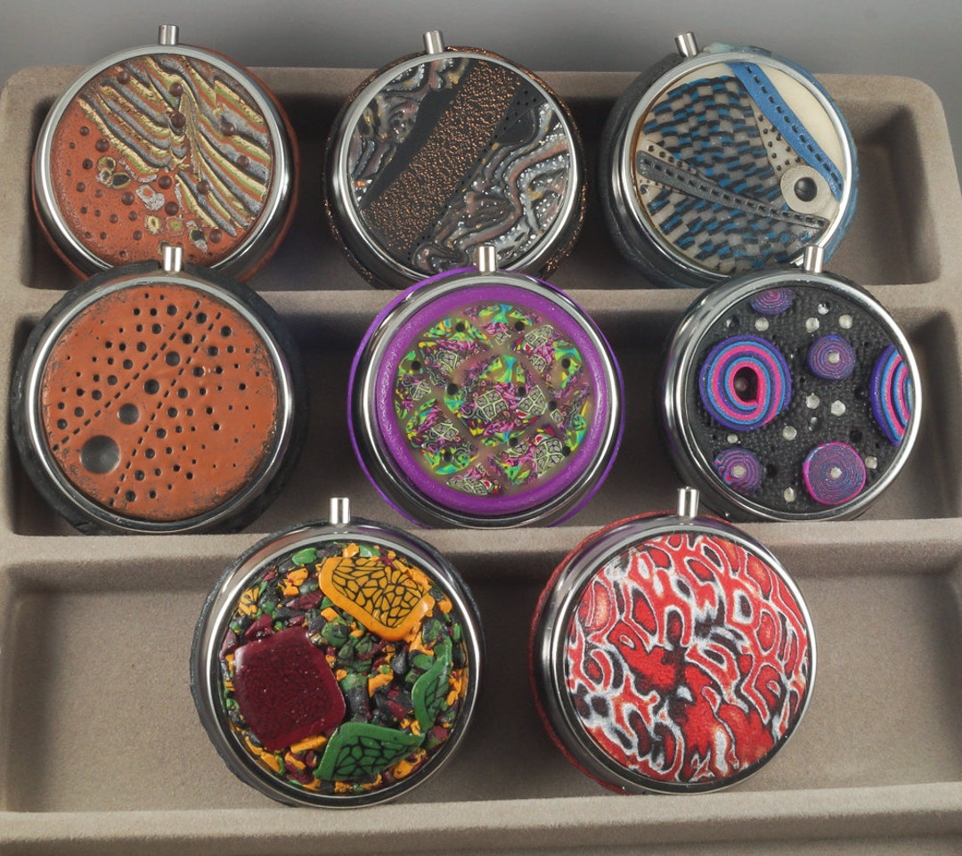 Handcrafted Round Pill Box Mint Case Item 112 - Etsy