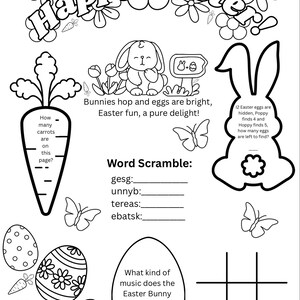 Easter Activity Page | Easter Printable for Kids | Easter Coloring Page ...