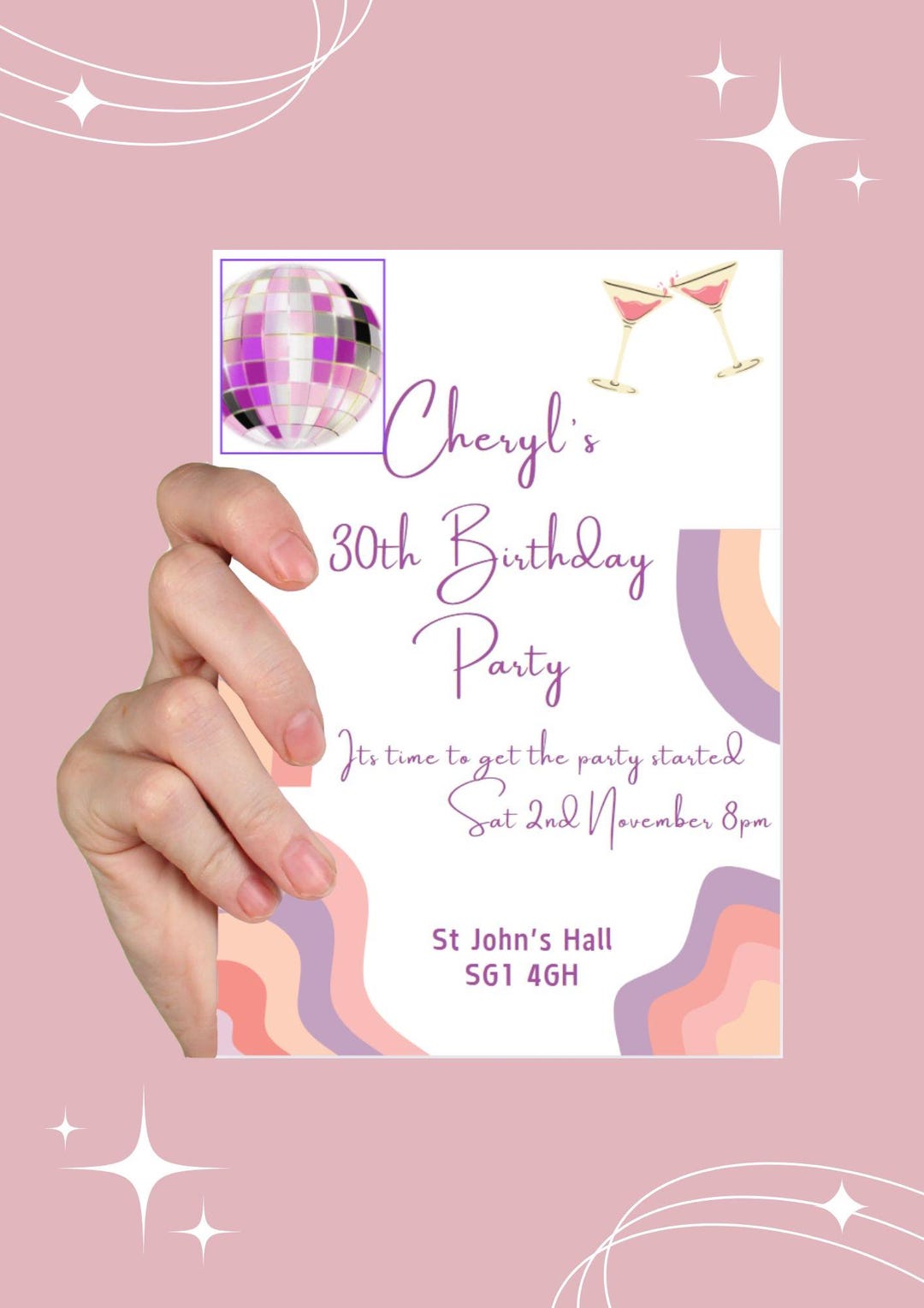 Editable 30th Birthday Invite Template - Etsy