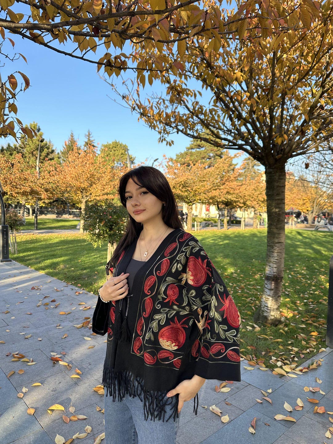 Handwoven Uzbek Cashmere Ikat Kaftan, Luxurious Cashmere Chapan ...