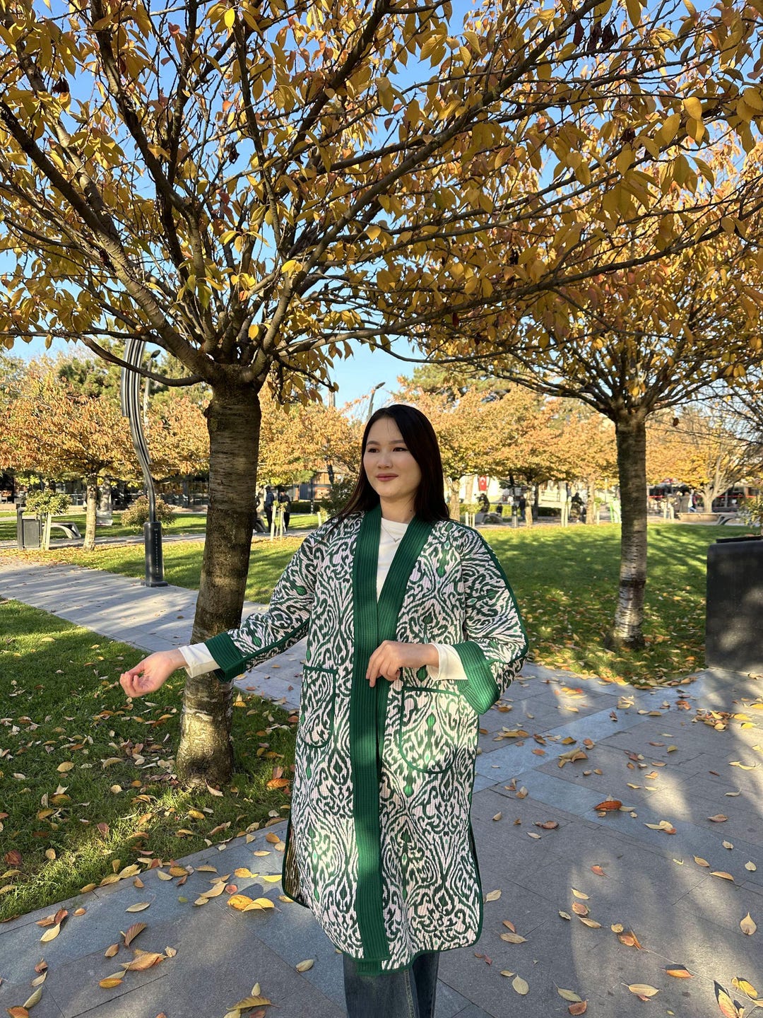 Ethnic Elegance: Double-sided Uzbek Chapan Coat - Free Size Quilted ...