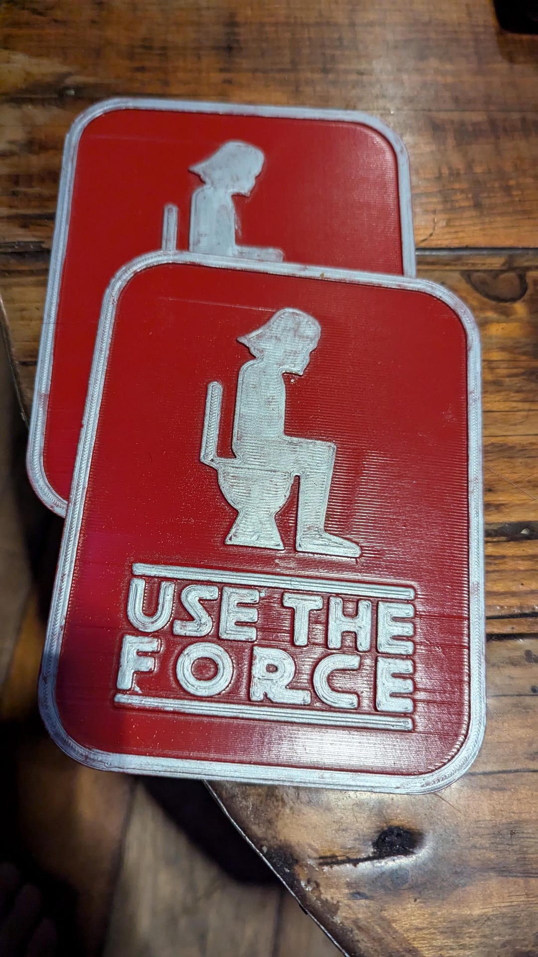 Toilet Door Plate Use the Force - Etsy