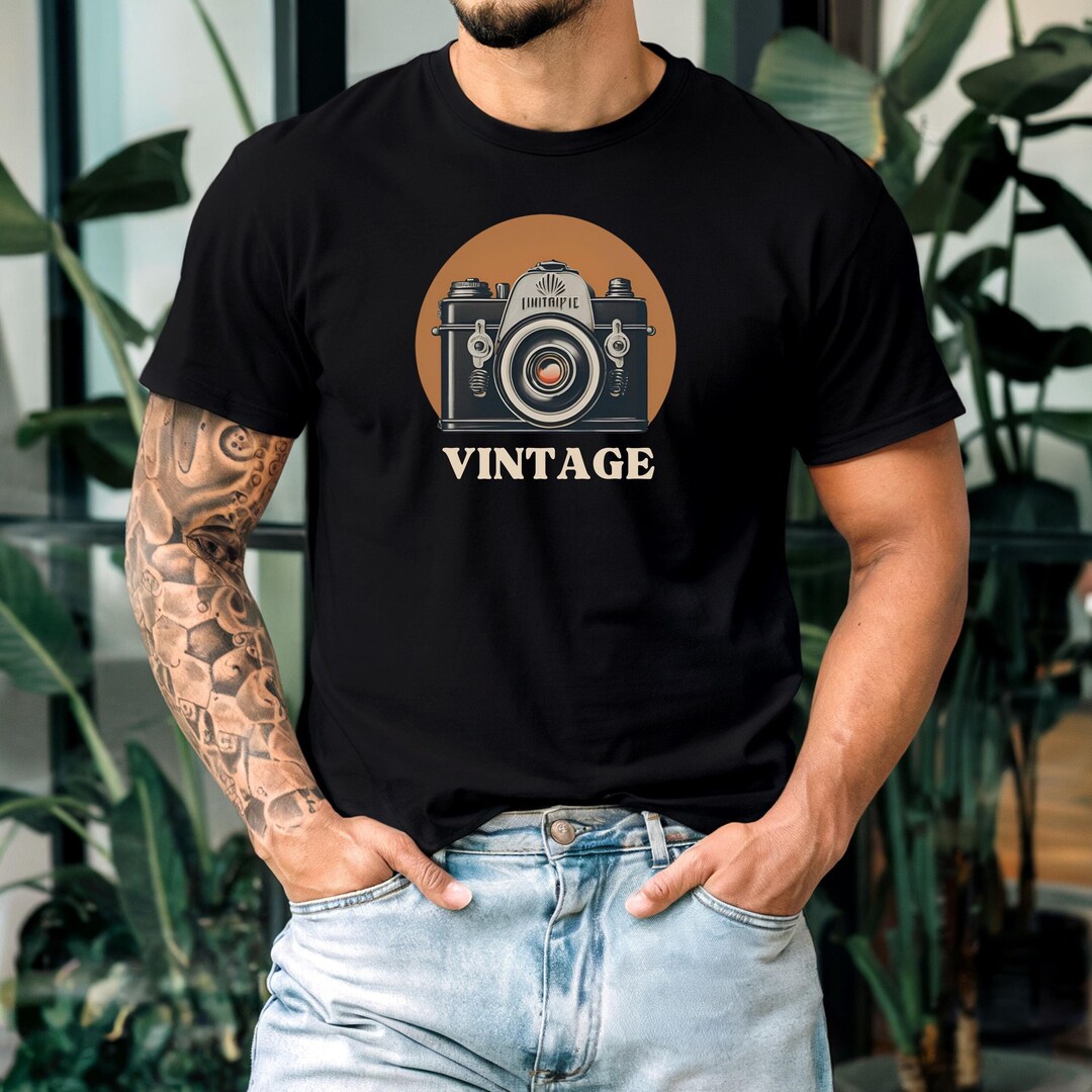 Vintage Camera Shirt for Men, Retro Photographer Shirt, Classic Camera ...