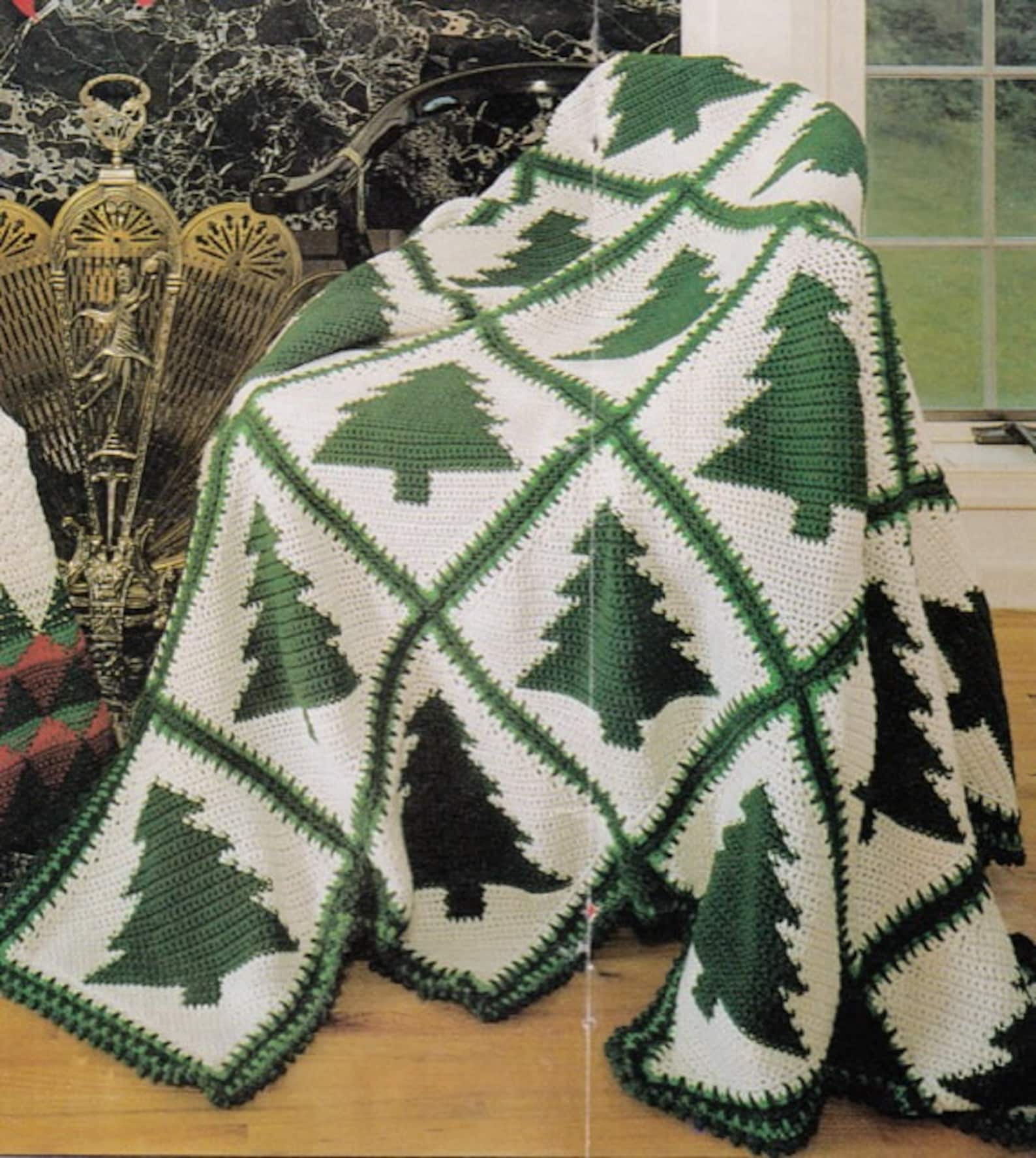 Quick & Easy Christmas Tree Afghanthrow Blanket CROCHET PATTERN Make ...