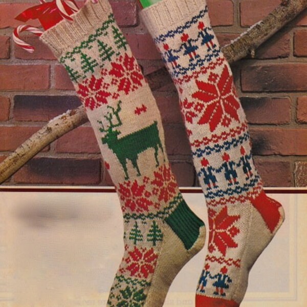 Christmas Stocking Knitting Pattern - Etsy