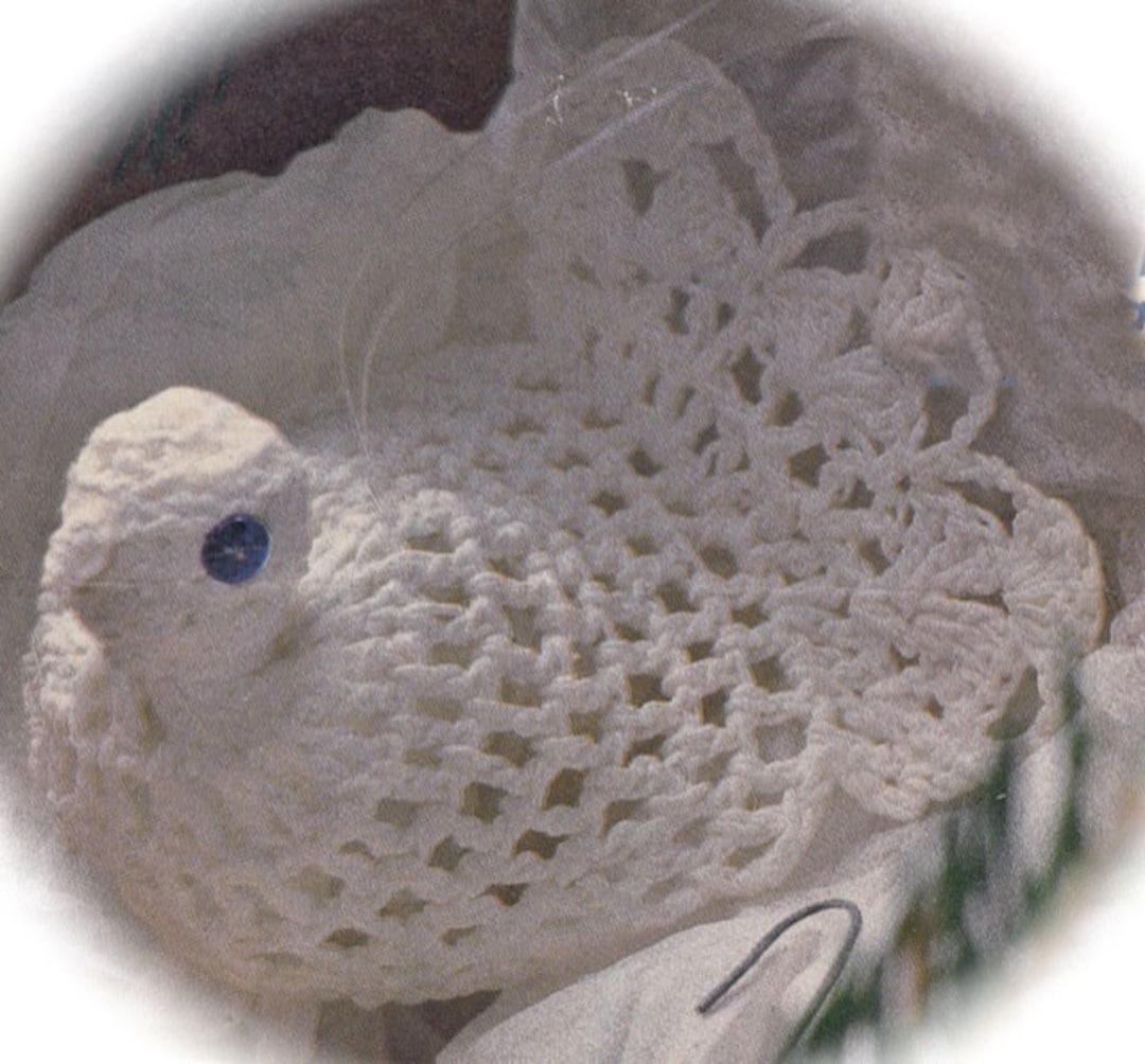 Peace Dove Christmas Ornament CROCHET PATTERNS Lacy Bird Doves Xmas E ...