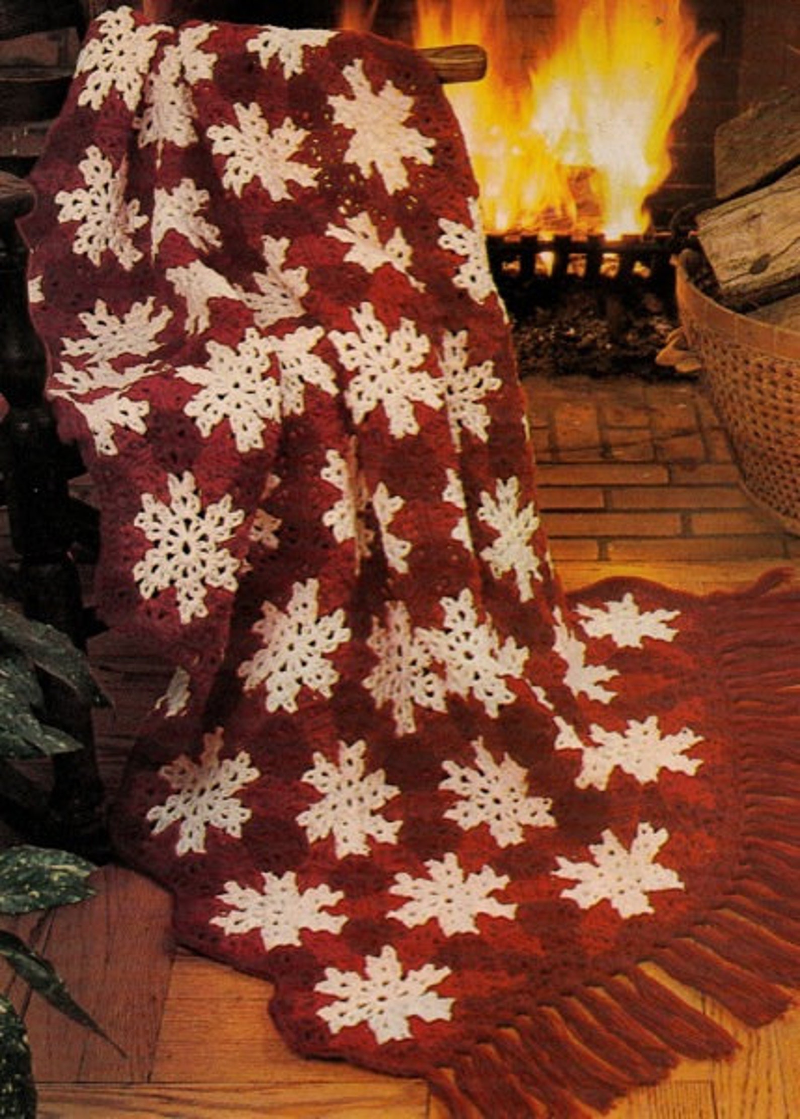 Snowflake SNOWFLAKES AFGHAN Crochet PATTERN Christmas Throw Blanket ...