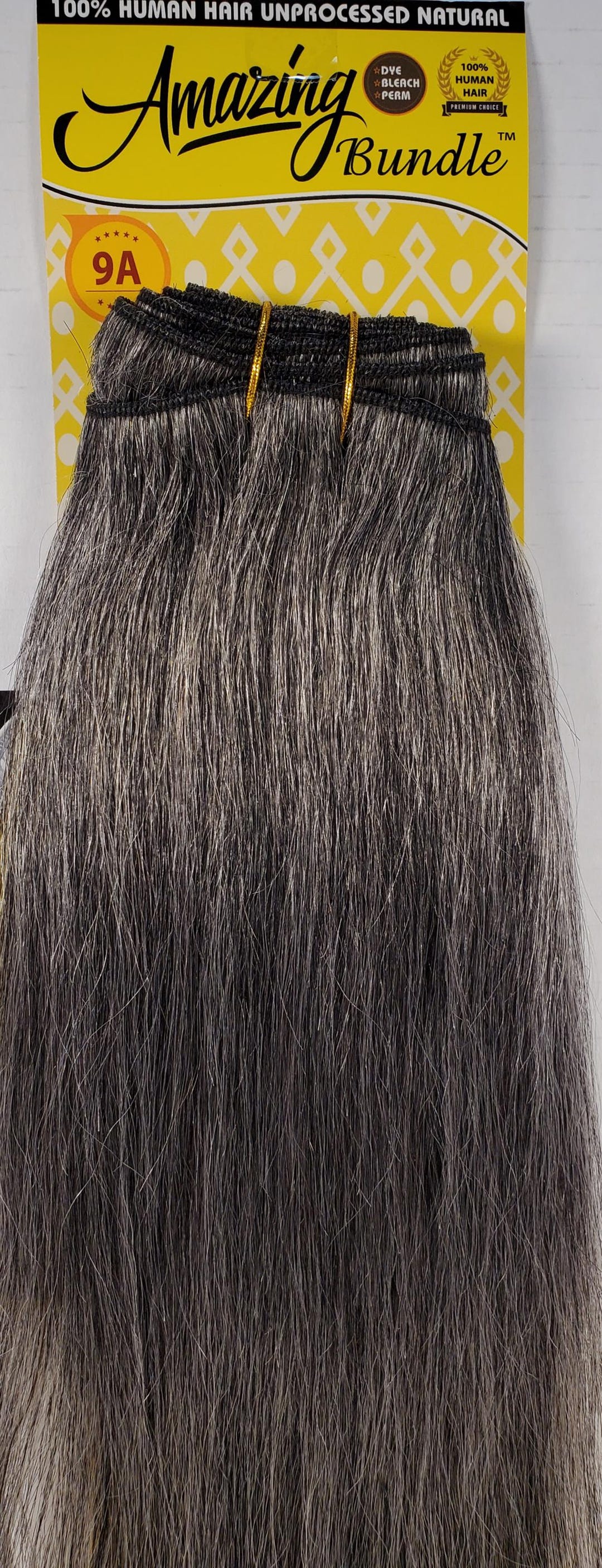 12 INCH #44 Human Hair Salt and Pepper 100% Human Weave Hair 12 Inch ...