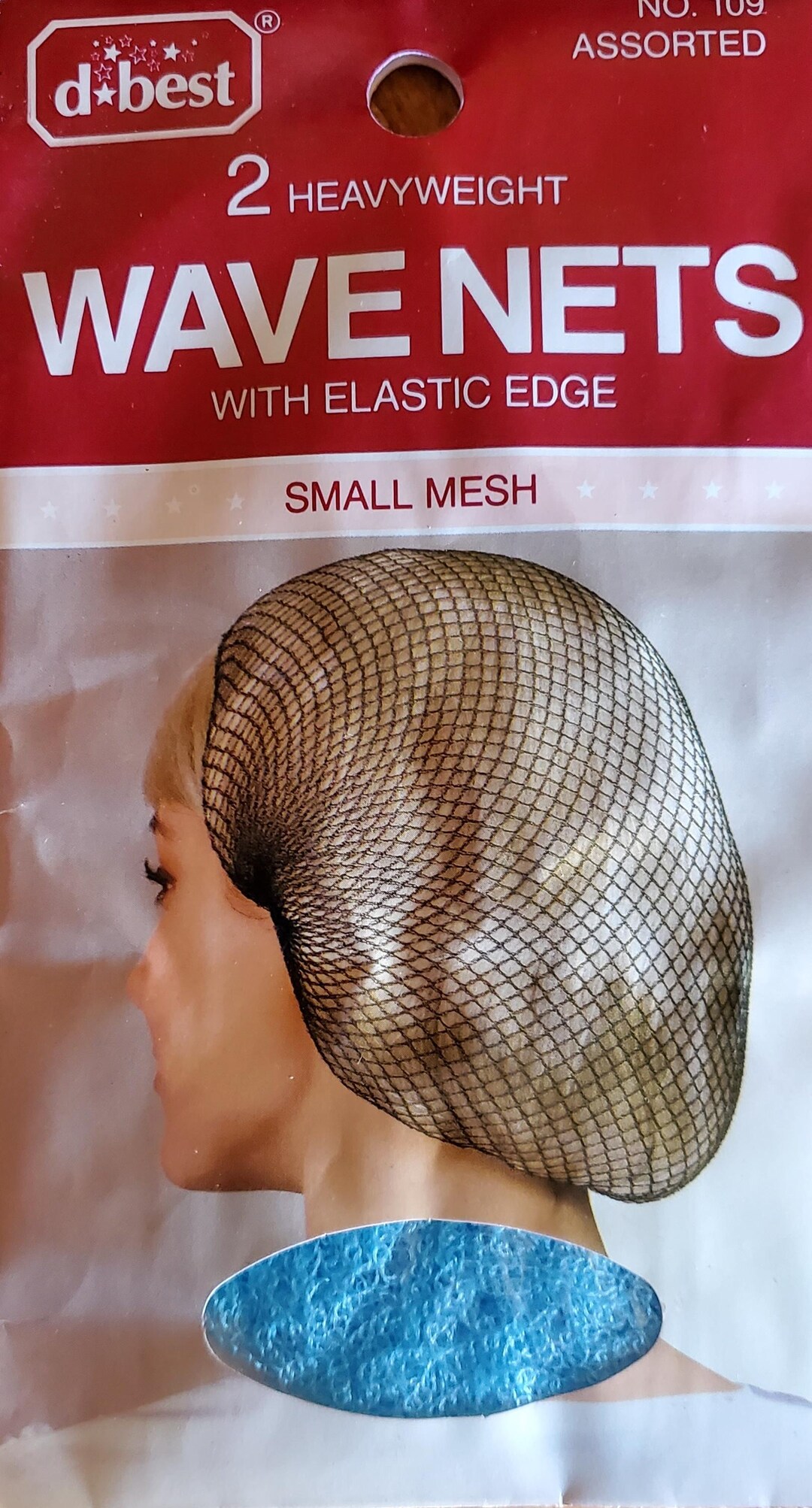 D Best 2 Heavy Weight Retro Wave Nets With Elastic Edge Small Mesh Blue ...