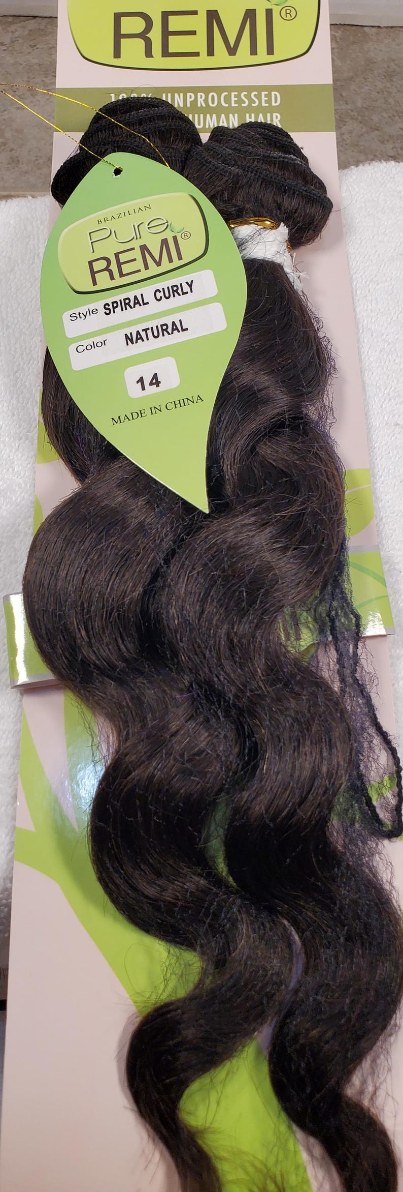 2 Packs 100% Human Hair 14" Weaving Hair Brazilian Pure Remi Natural ...