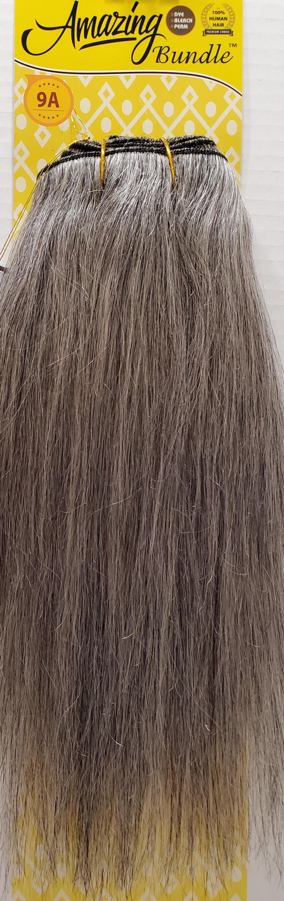 10 INCH Human Hair #51 Salt and Pepper 100% Human Weave Hair 10 Inch ...