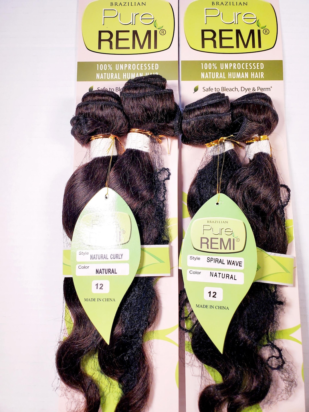 2 Packs 100% Human Hair 12 Inch Weaving Hair Brazilian Pure Remi ...