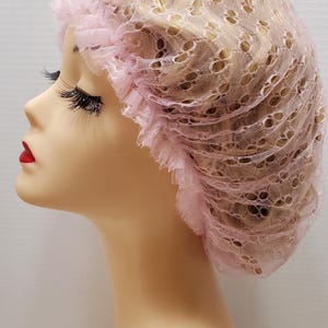 Buy 1 Get 1 Free White Blue Cool Wave Bouffant Size Eyelet Slumber Cap ...