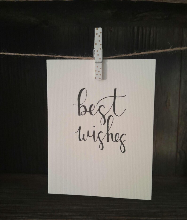Best Wishes Card - Etsy