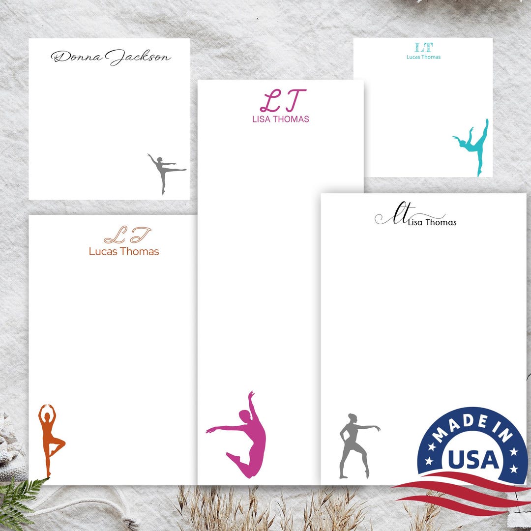 Personalized Dance Notepad | Perfect Gift for Dancers, Teachers, and ...