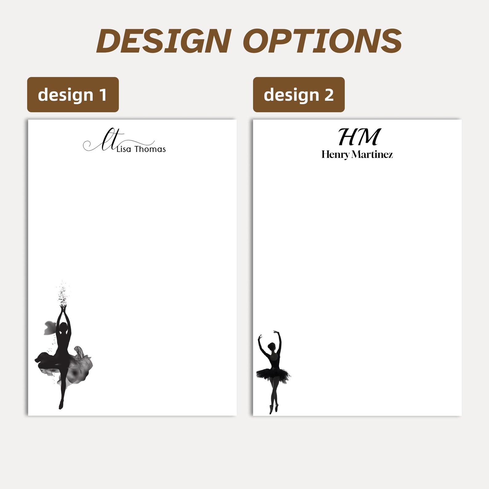 Personalized Ballet Notepad: Custom Stationery for Dancers - Etsy