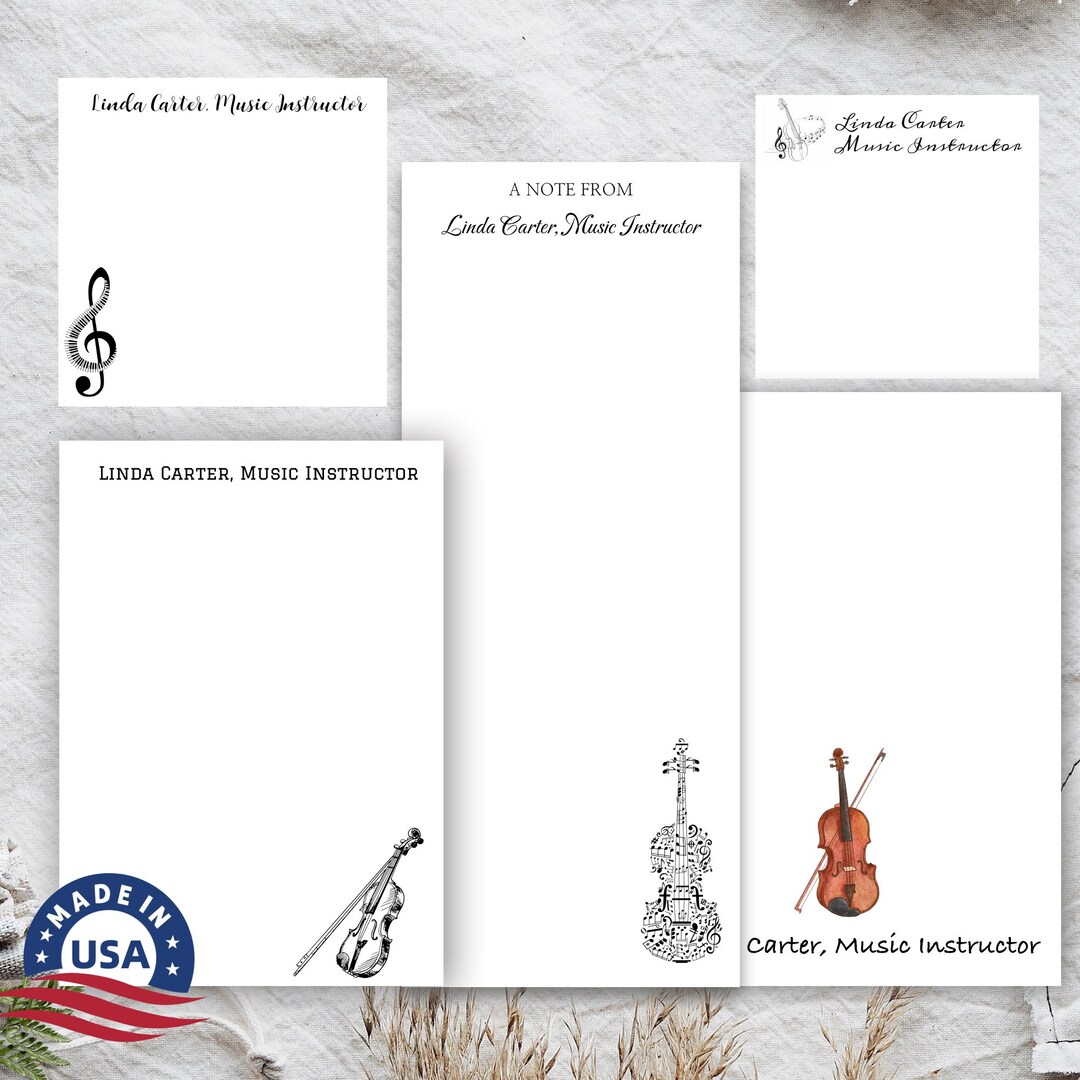 Personalized Cello Notepad - Gifts for Music Instructors and Cello ...