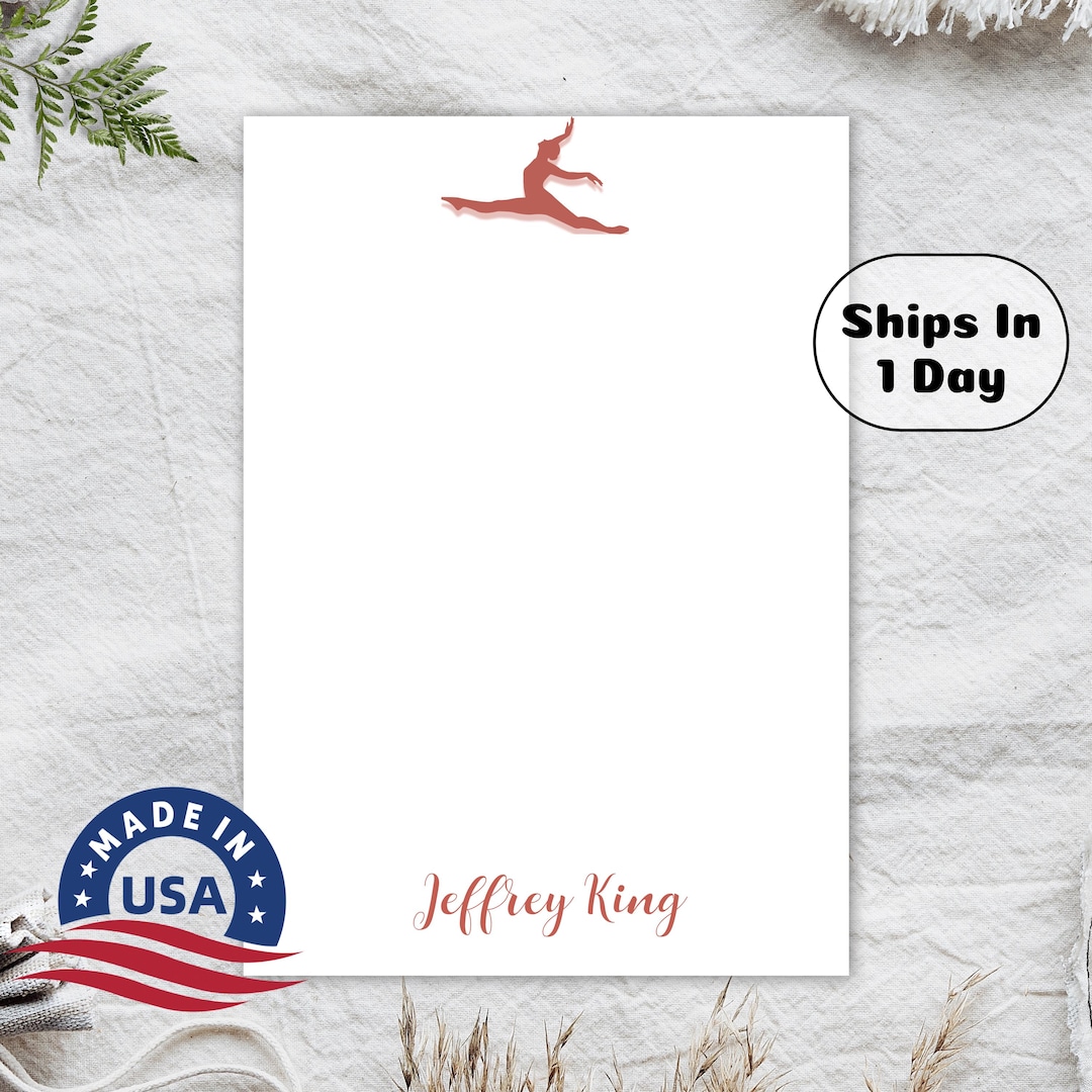 Personalized Dance Notepad: Custom Stationery for Dancers - Etsy