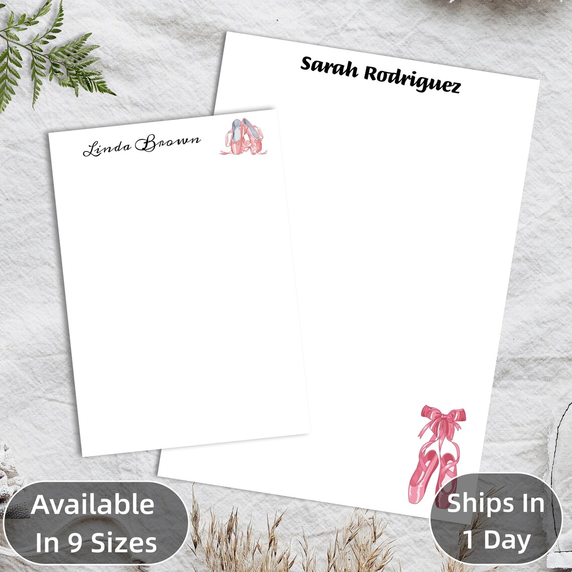 Personalized Ballet Notepad: Custom Stationery for Dancers - Etsy