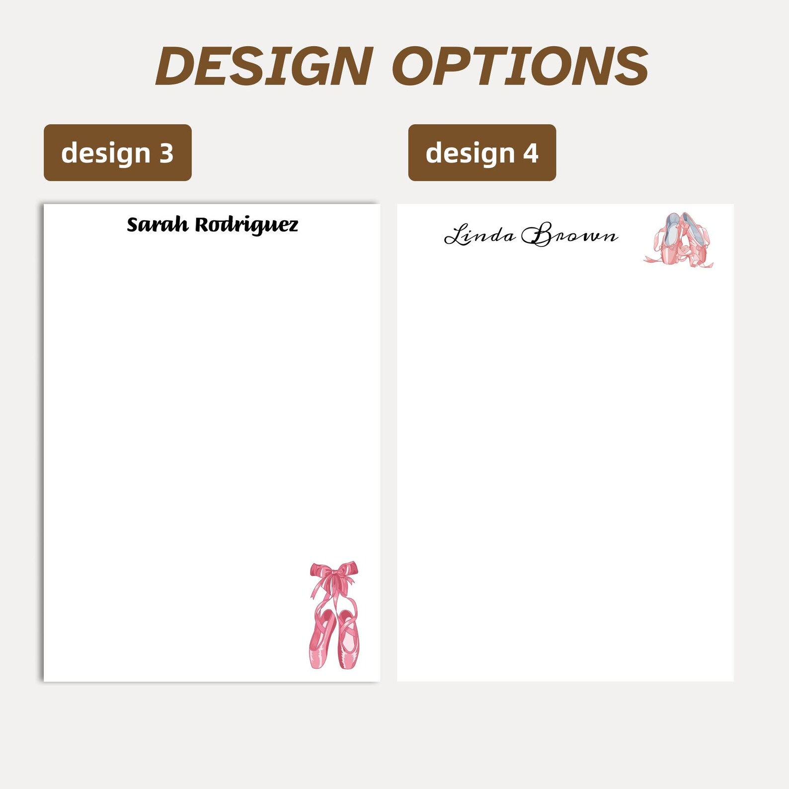 Personalized Ballet Notepad: Custom Stationery for Dancers - Etsy