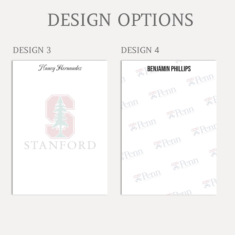 Personalized University Logo Notepad • Custom College Stationery ...