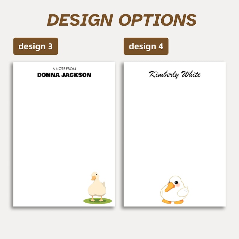 Personalized Duck Notepad: Custom Stationery, USA Made - Etsy