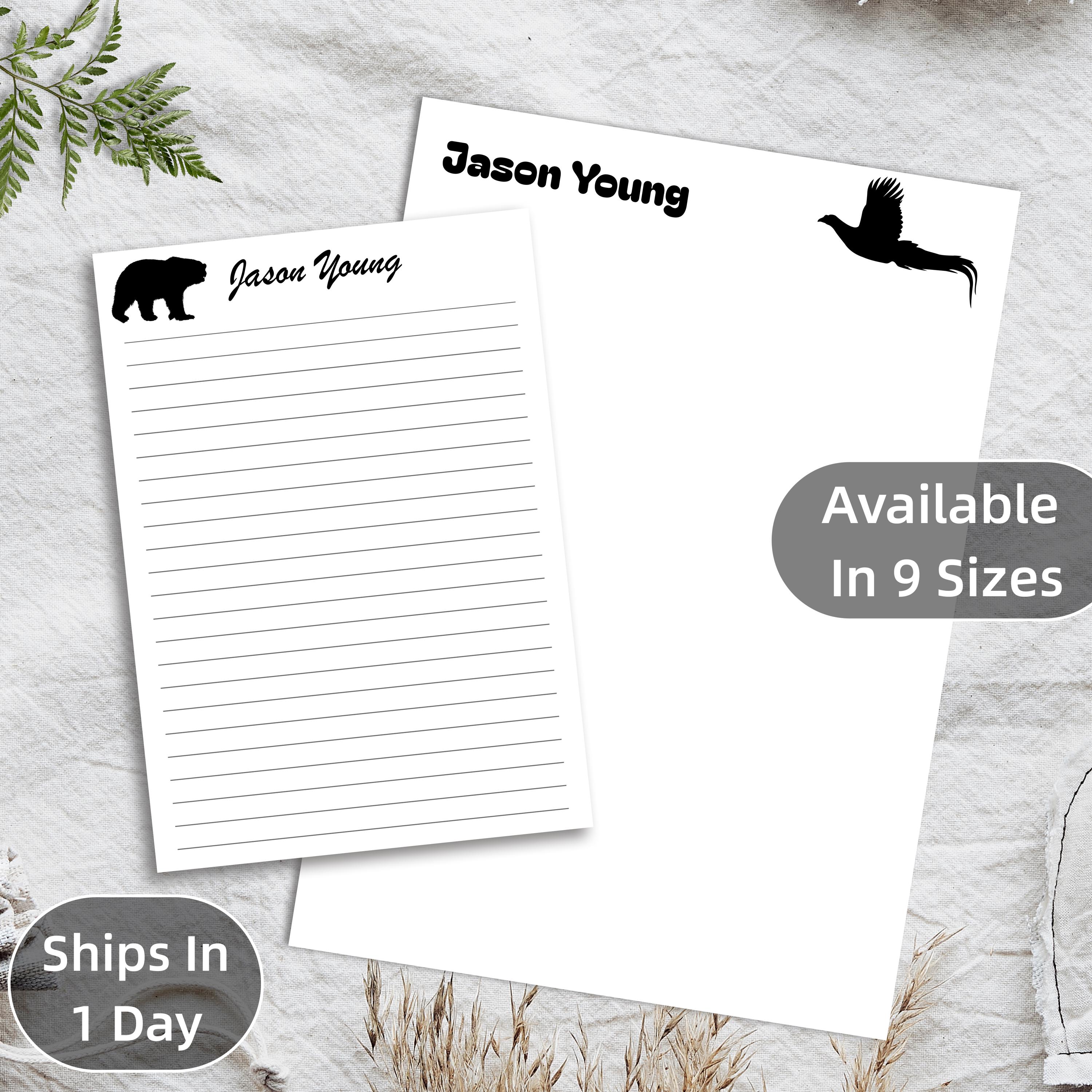 Personalized Animal Silhouette Notepad | Woodland Animal Notepad ...