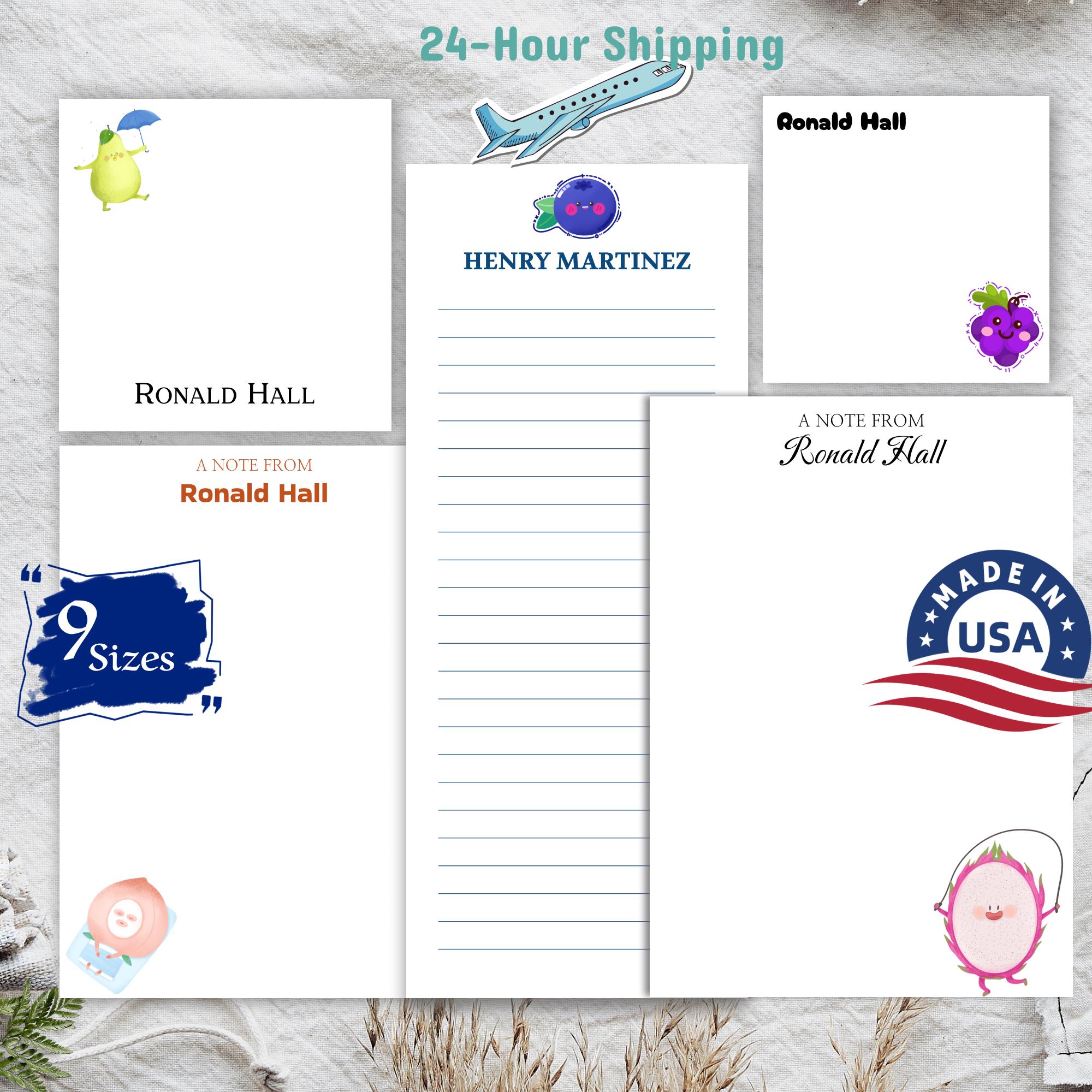 Personalized Fruit Notepad - Fun Cartoon Fruit Notepad With Peach ...