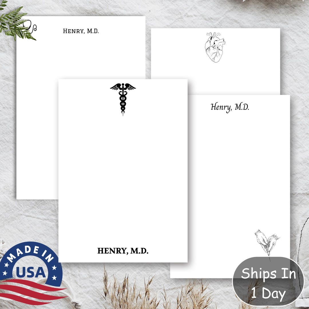 Personalized Doctor Notepad: Custom Medical Symbol Design - Etsy