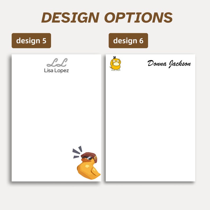 Personalized Duck Notepad: Custom Stationery, USA Made - Etsy