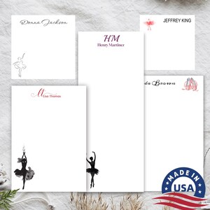 Personalized Ballet Notepad: Custom Stationery for Dancers - Etsy