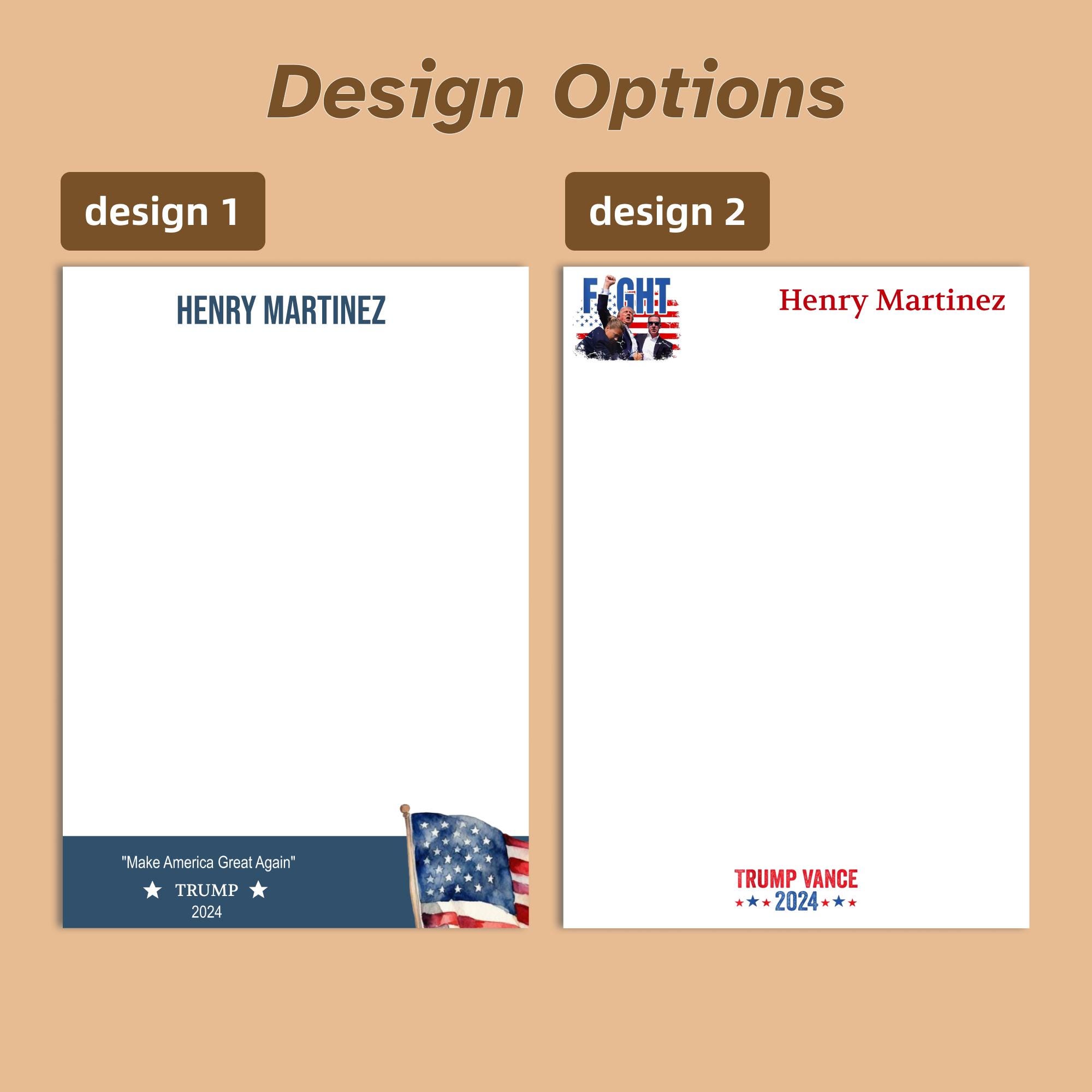 Personalized Trump 2024 Notepad Patriotic Notepad With 'make America ...