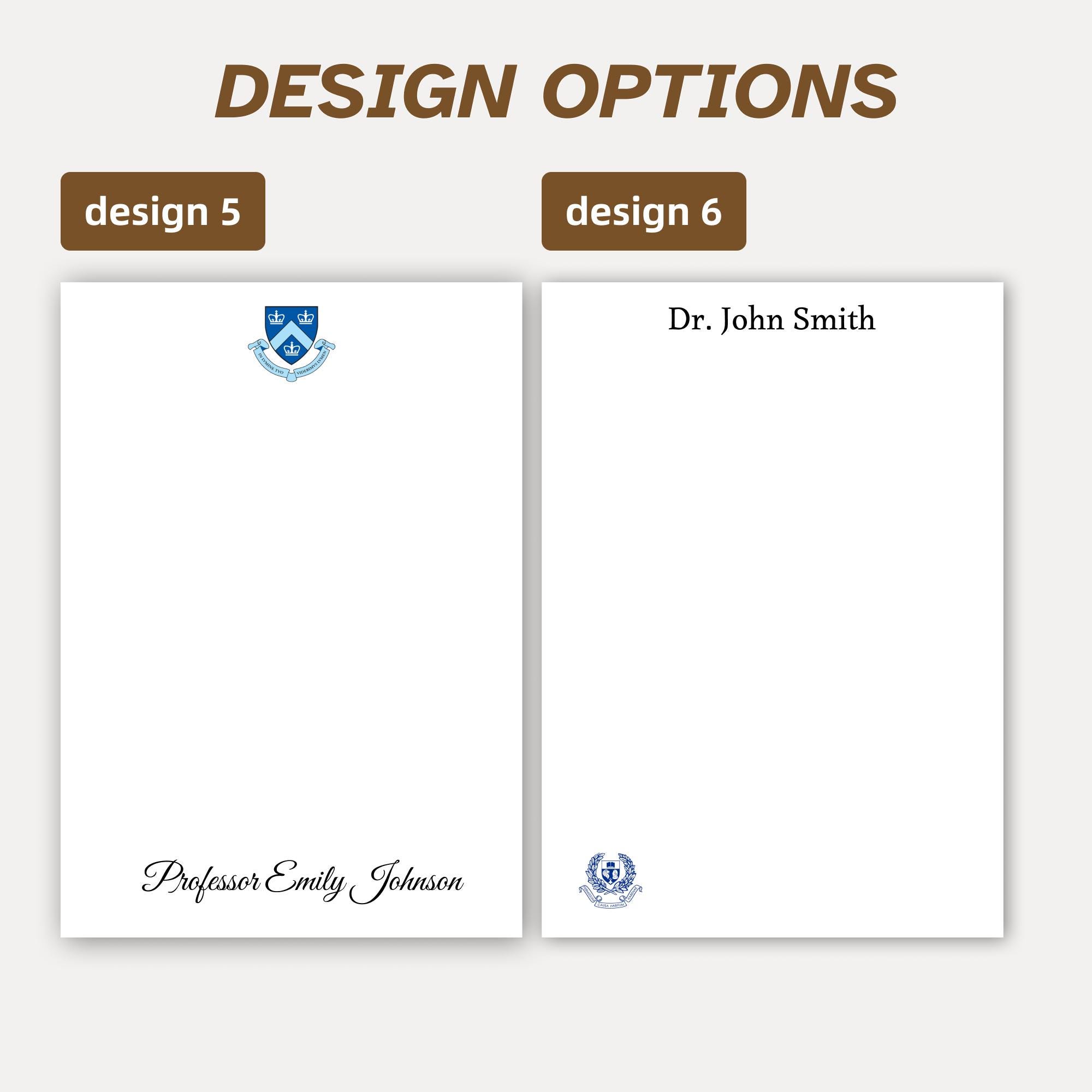Personalized University Notepad | Custom School Emblem & Logo Notepad ...