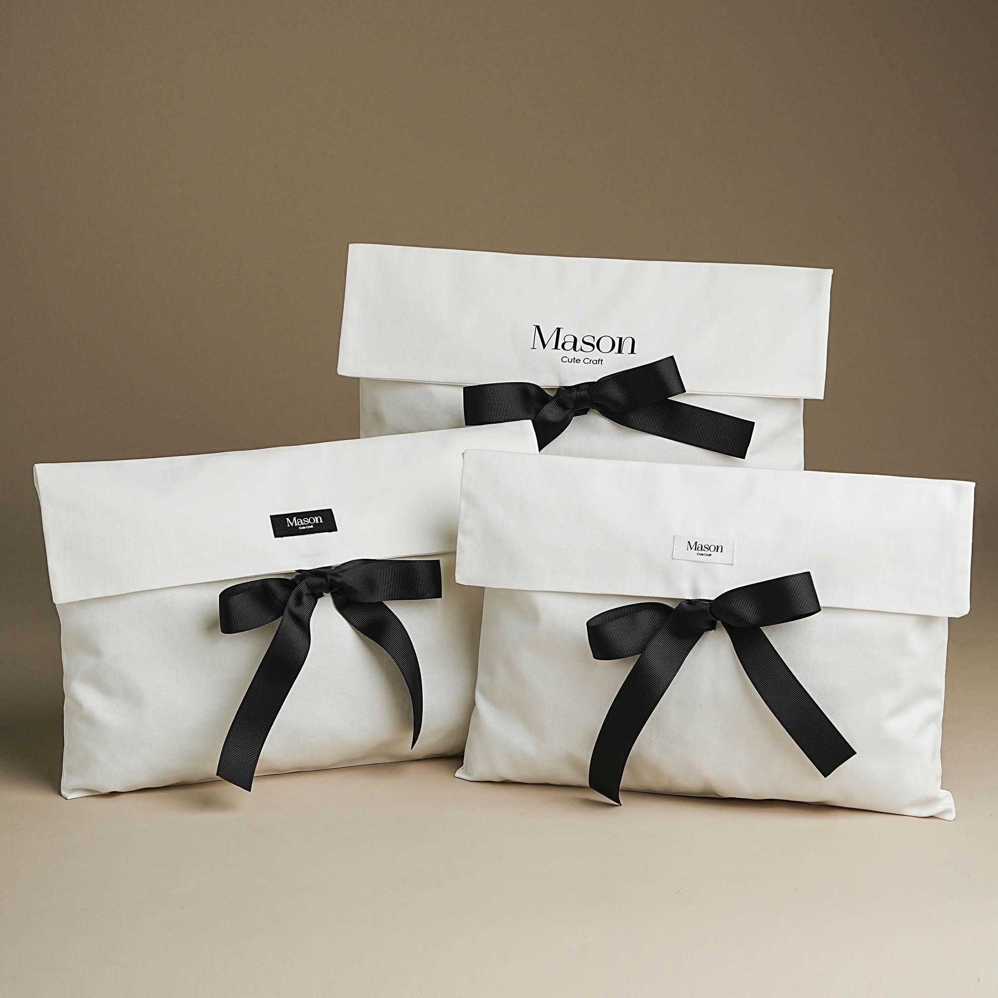 50pcs White Twill Cotton Flap Bags: Personalized Logo, Double Layer ...