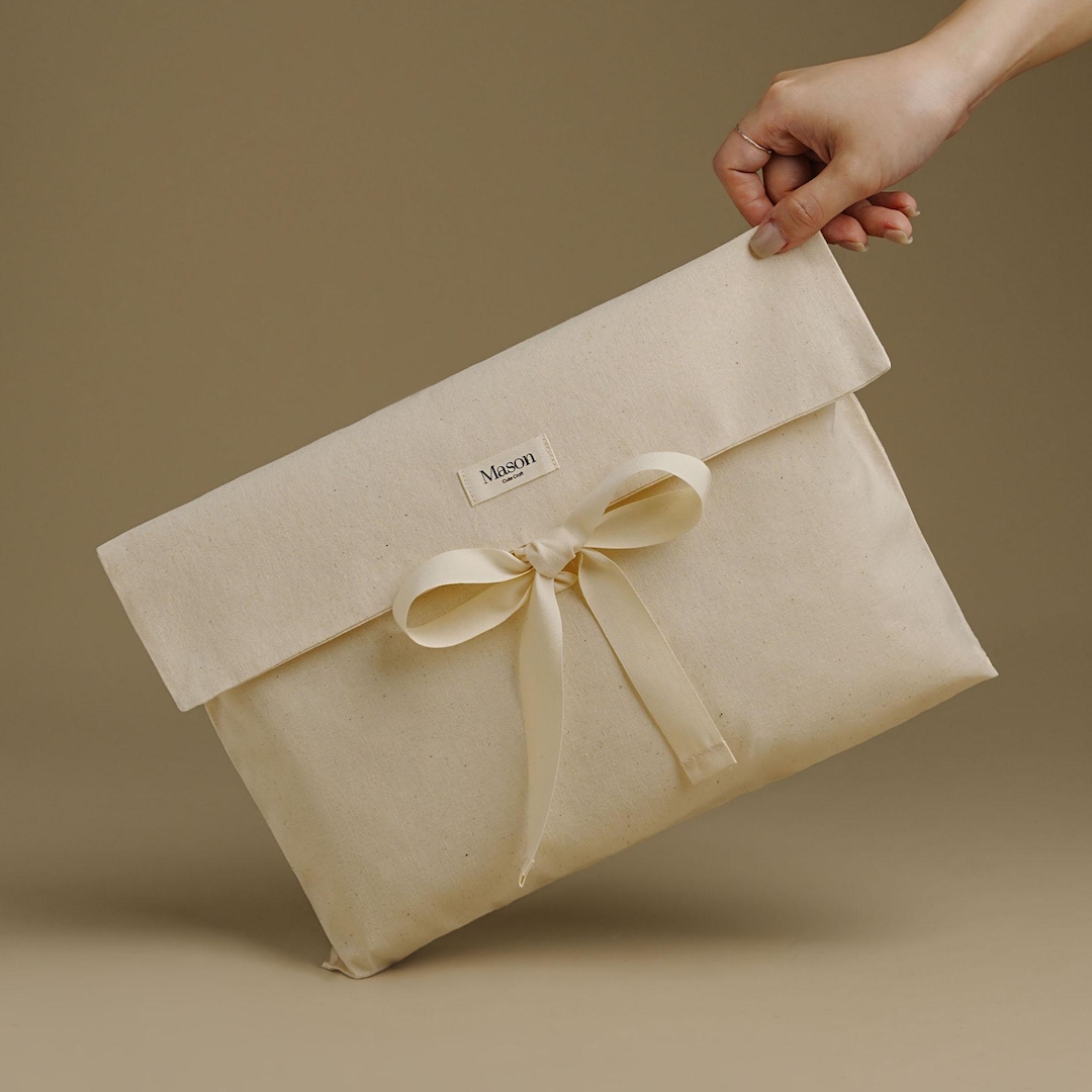 50pcs Beige Cotton Flap Dust Bags: Double Layers Envelope Style ...