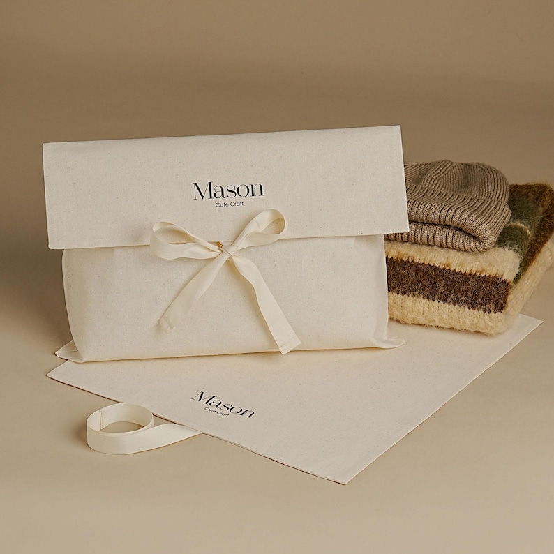 50pcs Beige Cotton Flap Dust Bags: Double Layers Envelope Style ...