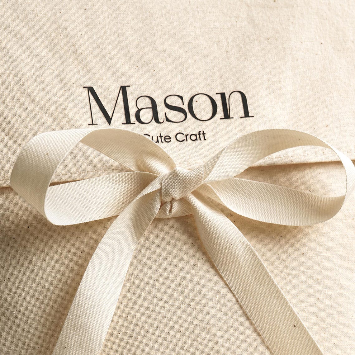 50pcs Beige Cotton Envelope Dust Bags: Custom Logo With String HBM-402 ...