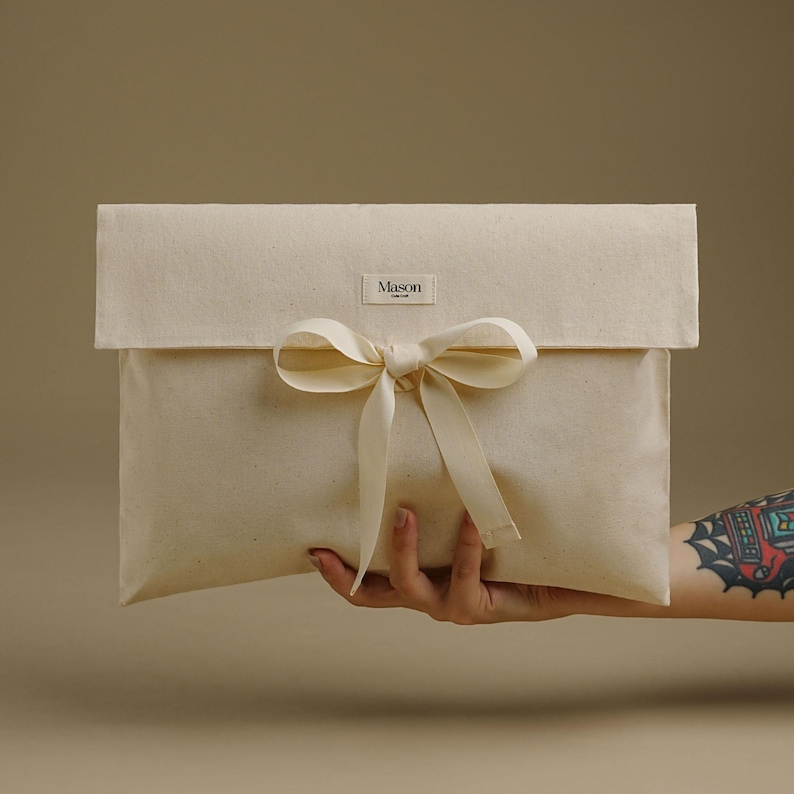 50pcs Beige Cotton Flap Dust Bags: Double Layers Envelope Style ...