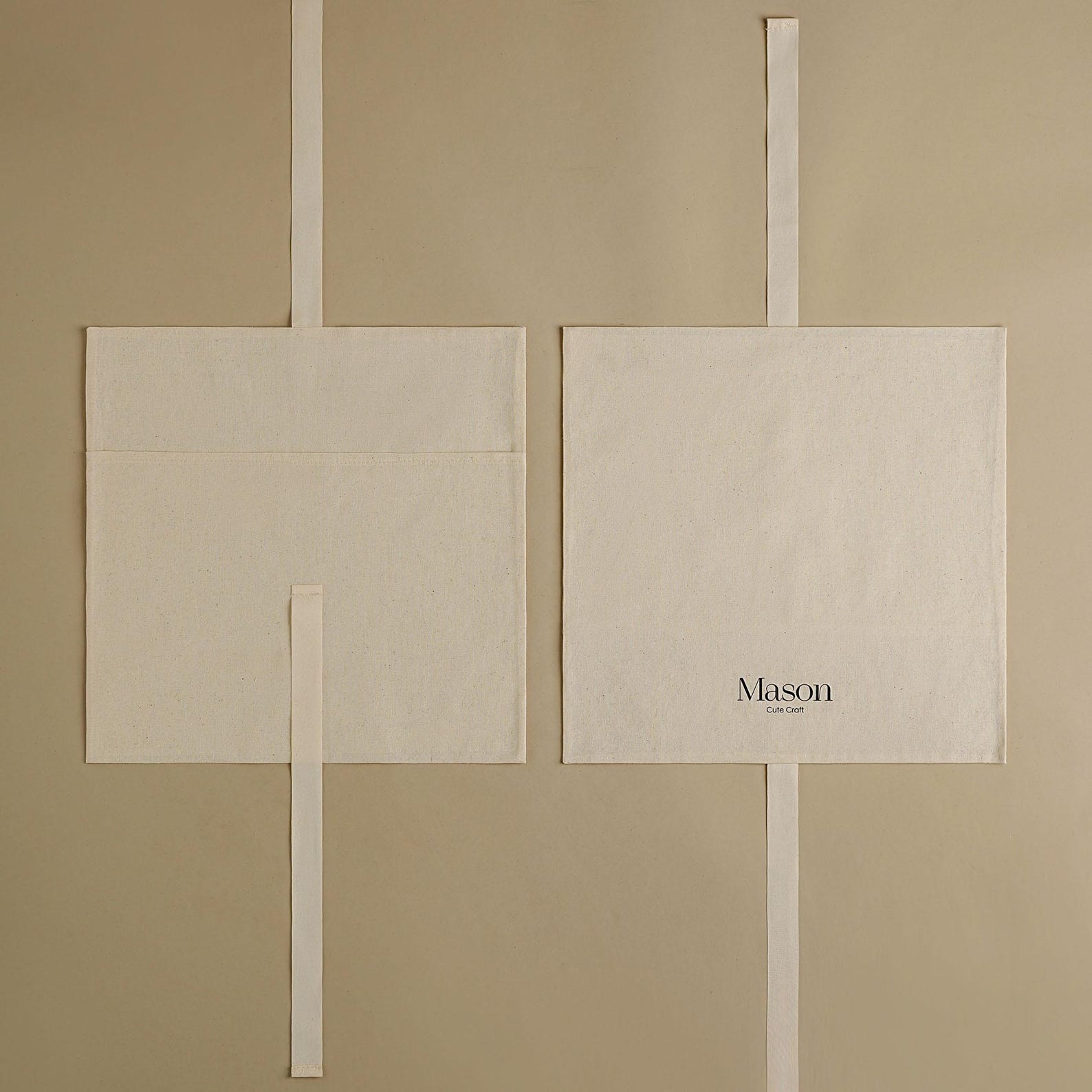 50pcs Beige Cotton Flap Dust Bags: Double Layers Envelope Style ...