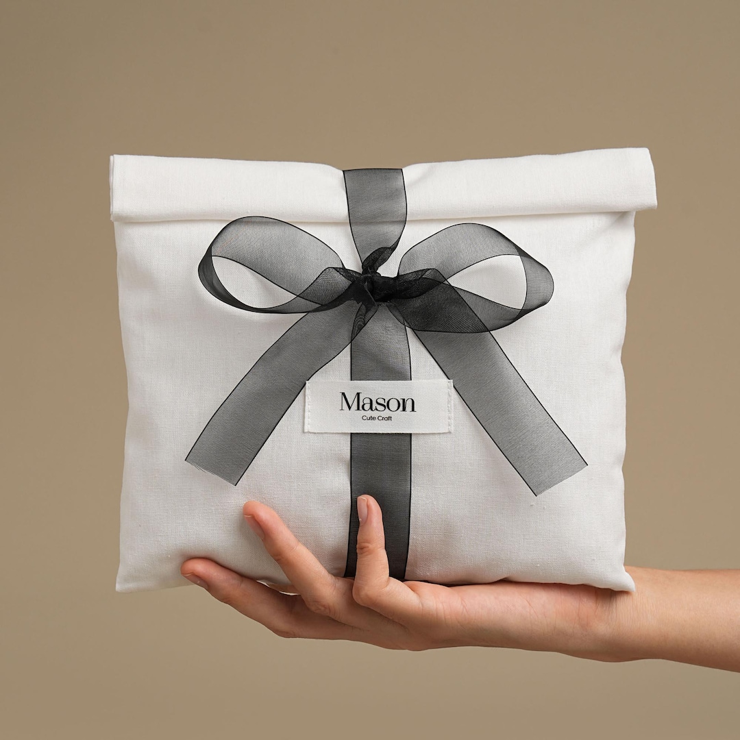 50pcs White Cotton Envelope Dust Bags: Custom Logo With Label & Elegant ...