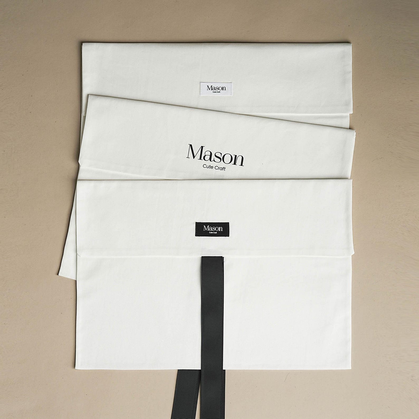 50pcs White Twill Cotton Flap Bags: Personalized Logo, Double Layer ...