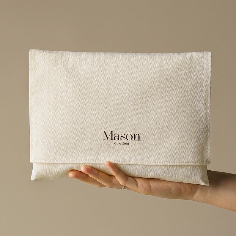50pcs Custom Herringbone Twill Cotton Envelope Dust Bags for Handbags ...