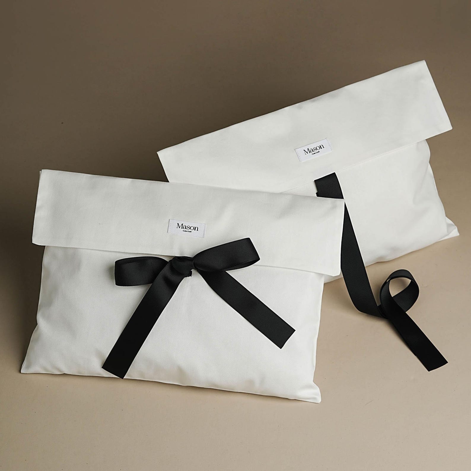 50pcs White Twill Cotton Flap Bags: Personalized Logo, Double Layer ...