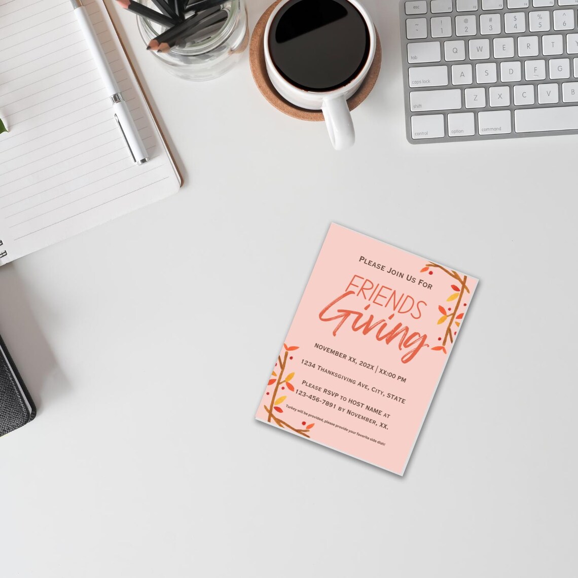 Friends Giving Template, Thanksgiving Template, Thanksgiving Digital ...