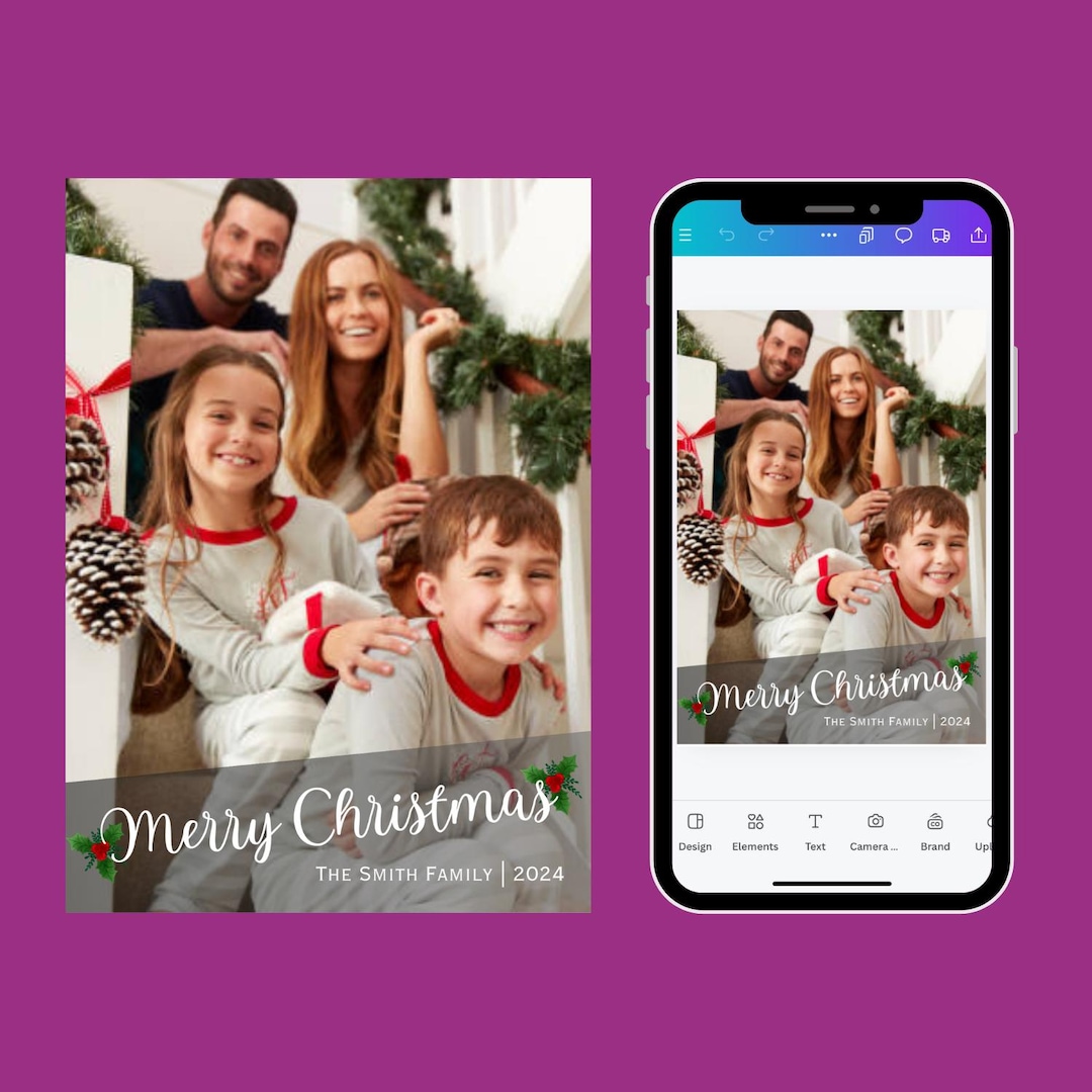 Family Christmas Card, Personalized Christmas Card, Editable Christmas ...