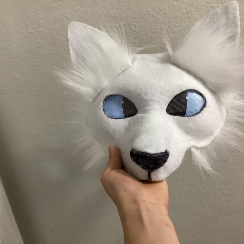 Arctic Fox Therian Mask - Etsy