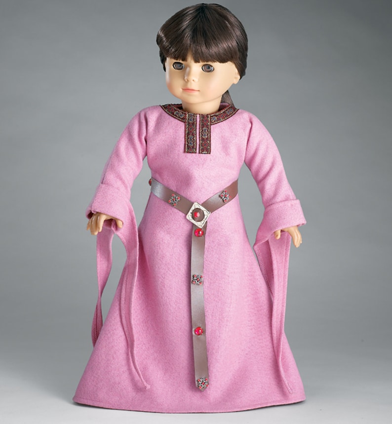Medieval Princess Pink Wool Dress Made by Carpatina Fits 18" Dolls Like ...